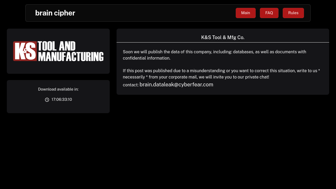 brain cipher details